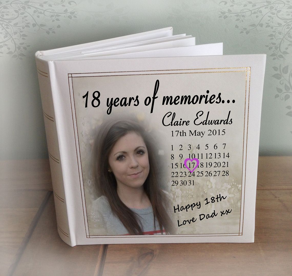 Personalised photo album, memory book, 18 years of memories birthday ...