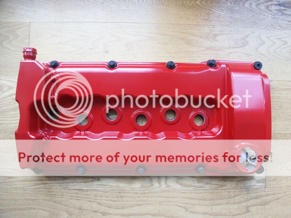 Rocker cover Red with Black Coil pack covers! | VW Golf R32 Forum