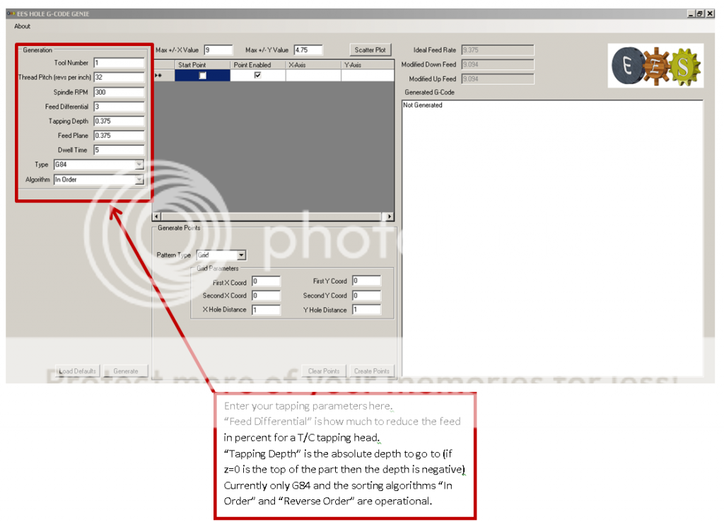 Small .exe Program We Made for Generating Tapped Holes
